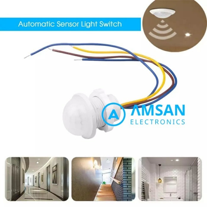 Sensor Gerak PIR Saklar Lampu Otomatis Body Motion Detector | Lazada ...