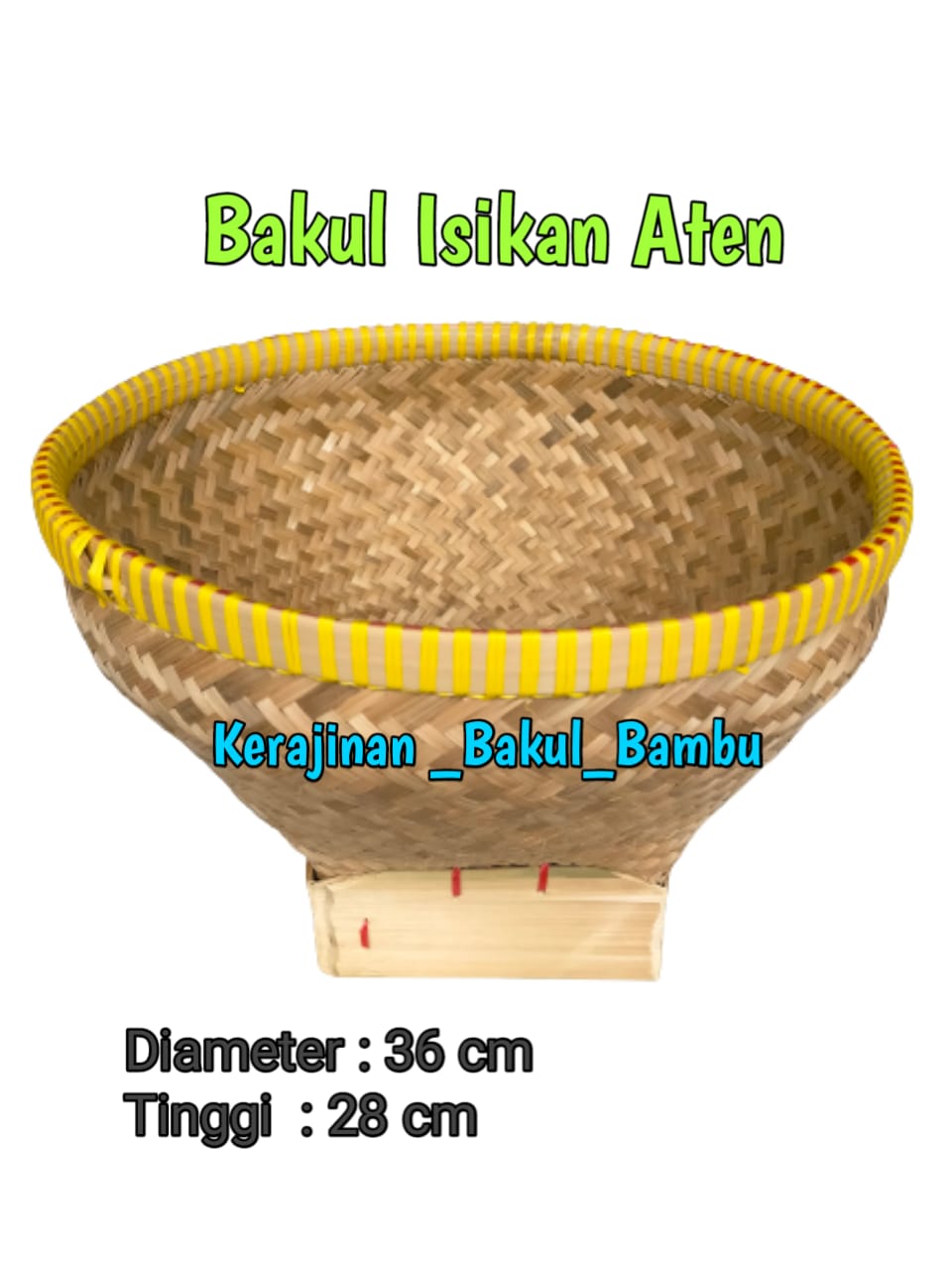 Bakul Nasi BAKUL ISIKAN ATEN Bakul Bambu Murah BOBOKO kerajinan tangan ...
