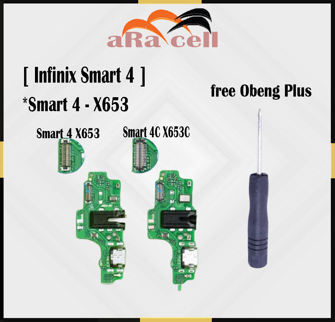 [ ARA CELL ] Flexible Connector Charger Infinix Smart 4 X653 + OBENG ...