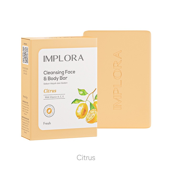 sabun batangan untuk wajah dan badan Implora Cleansing Face & Body Bar ...