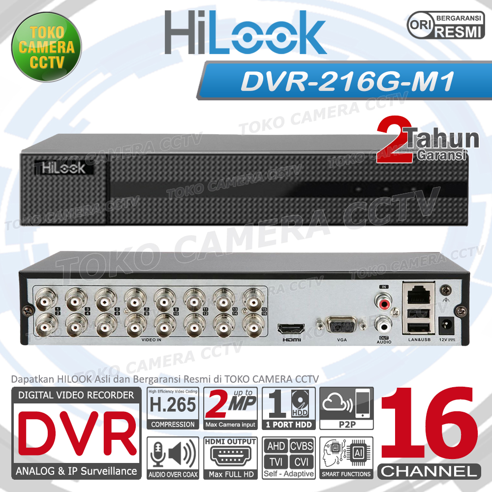 DVR RECORDER CCTV HILOOK 16 CHANNEL CCTV HILOOK 16CH 2MP | Lazada Indonesia