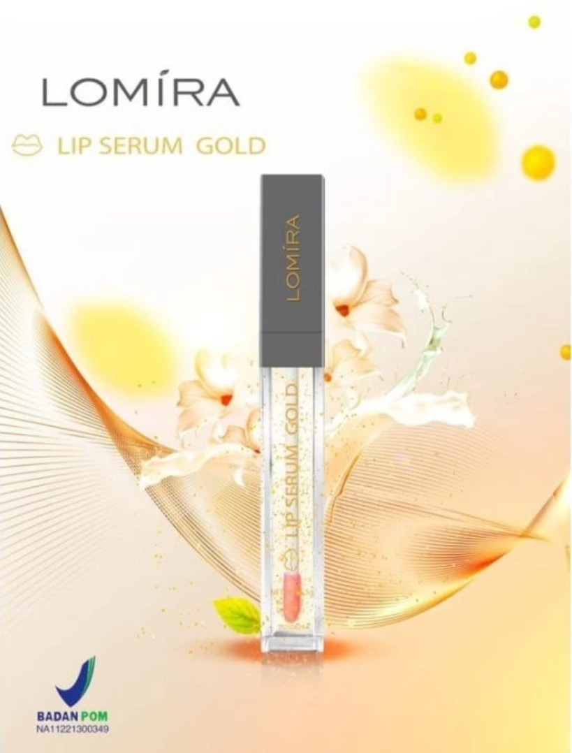 ️ CANTIKA ️ Lomira lip serum Gold melembabkan kulit bibir with coconut ...