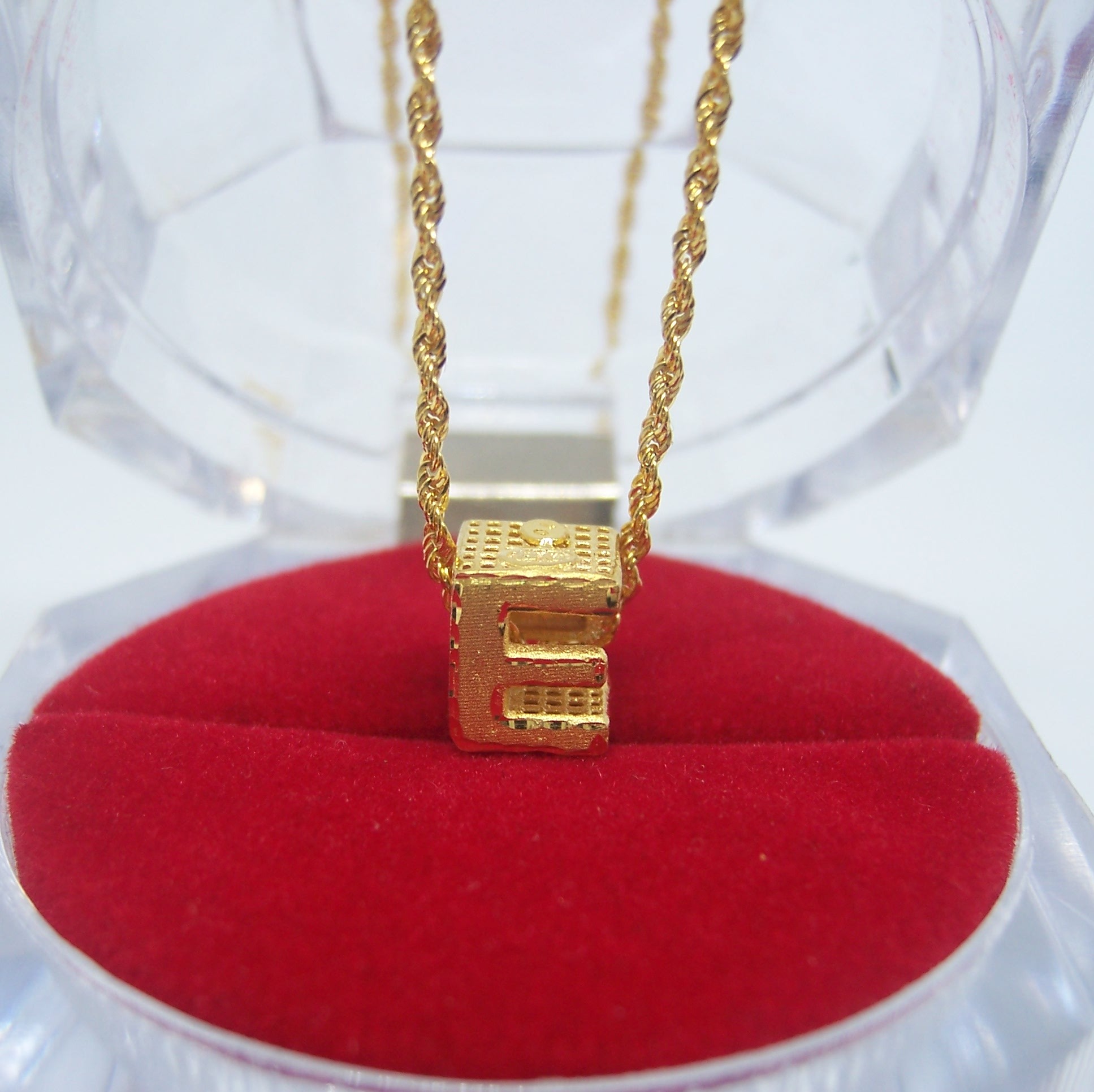 Tiara Jaya Mas # Kalung Emas Wanita Tambang Korea Dan Liontin Initial ...