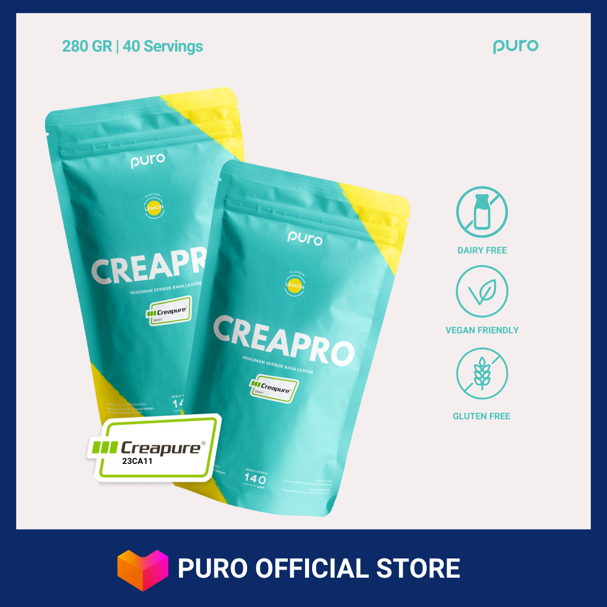 PURO CREATINE CREAPRO CREAPURE MESH200 | Lazada Indonesia