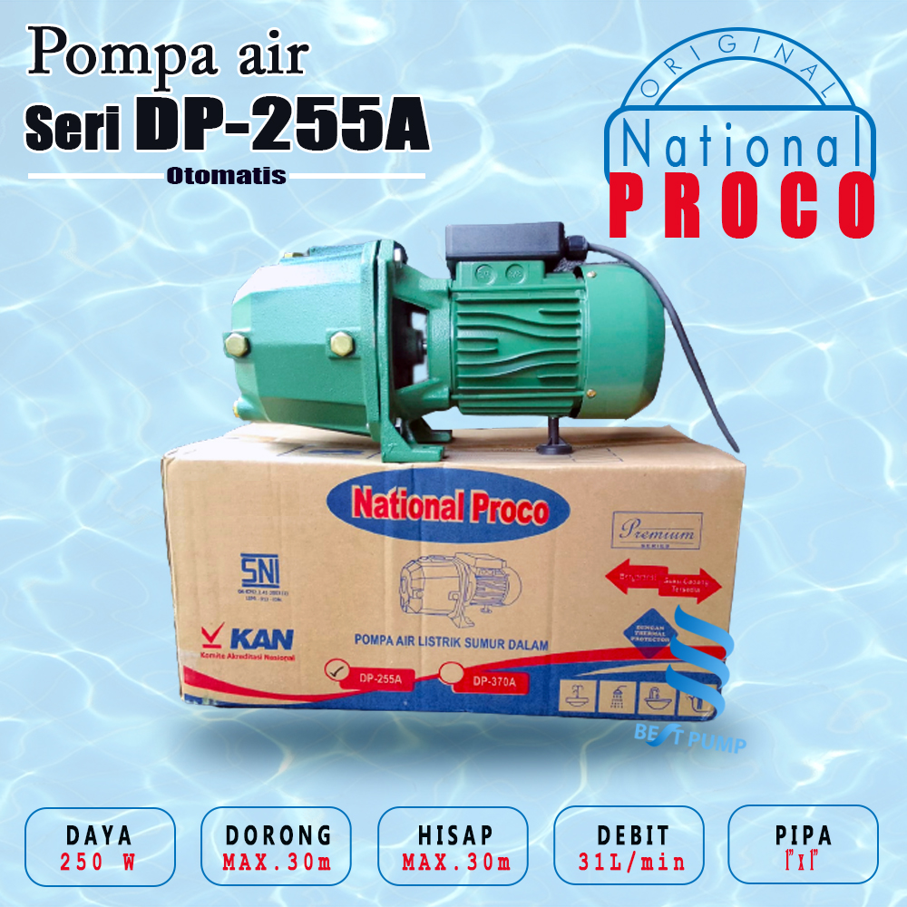 Mesin Pompa Air Listrik Sumur Dalam Jet Pump National Proco Otomatis ...