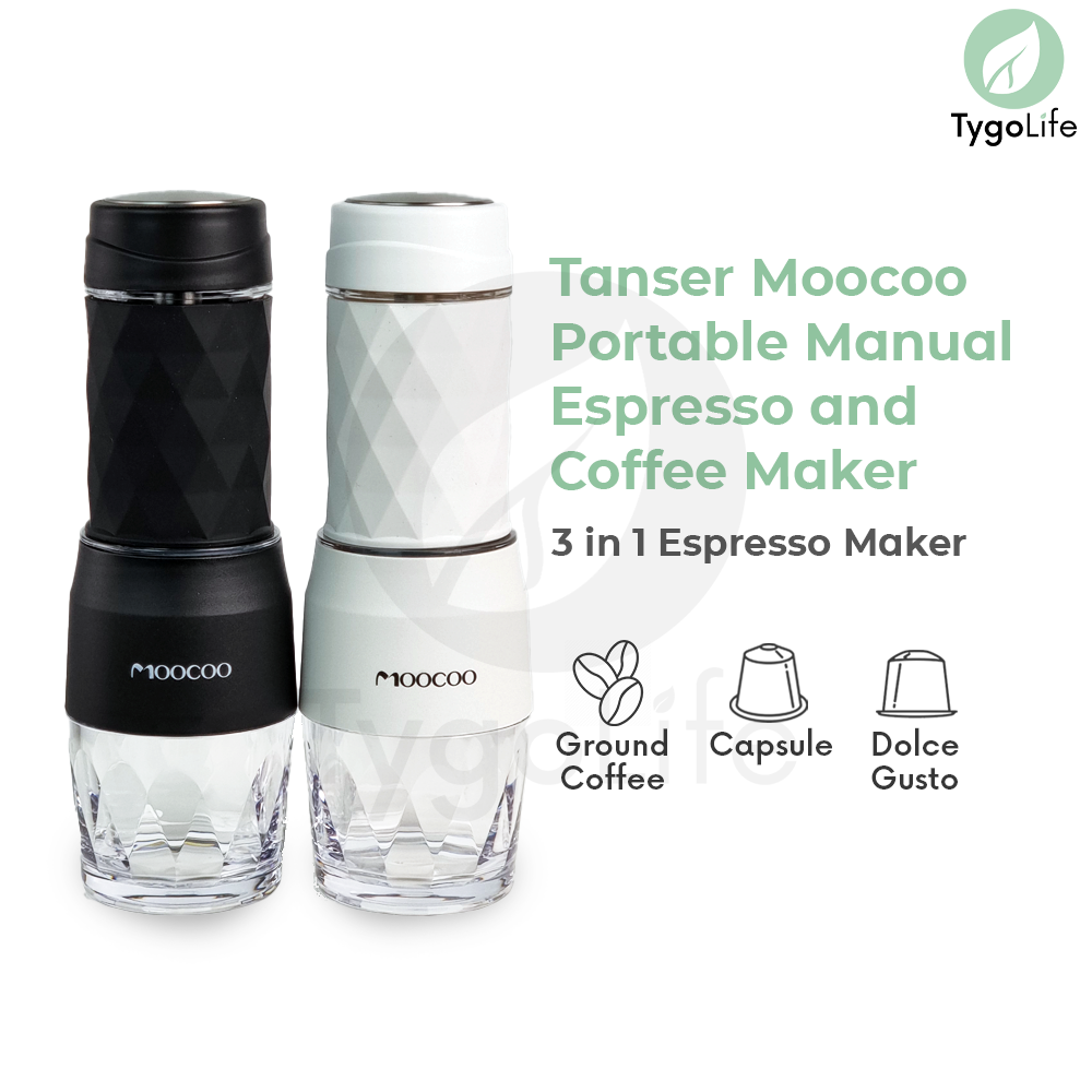 TANSER MOOCOO Espresso Coffee Maker Portable Manual mirip Staresso ...