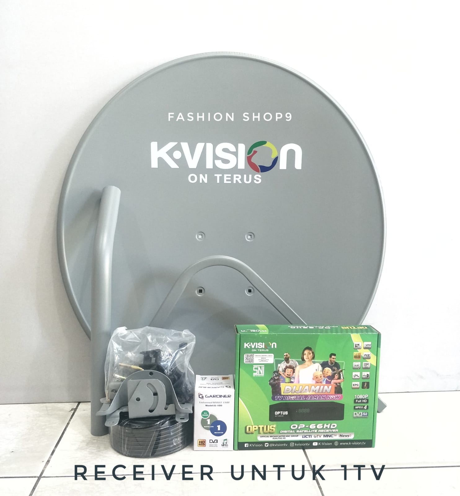 Parabola Mini 60 cm Full Set Kvision Paket Receiver Optus Gol ...