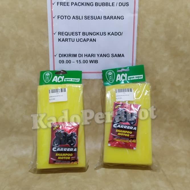 spons busa motor aci - spon cuci mobil motor FREE SHAMPO CUCI KILAP ...