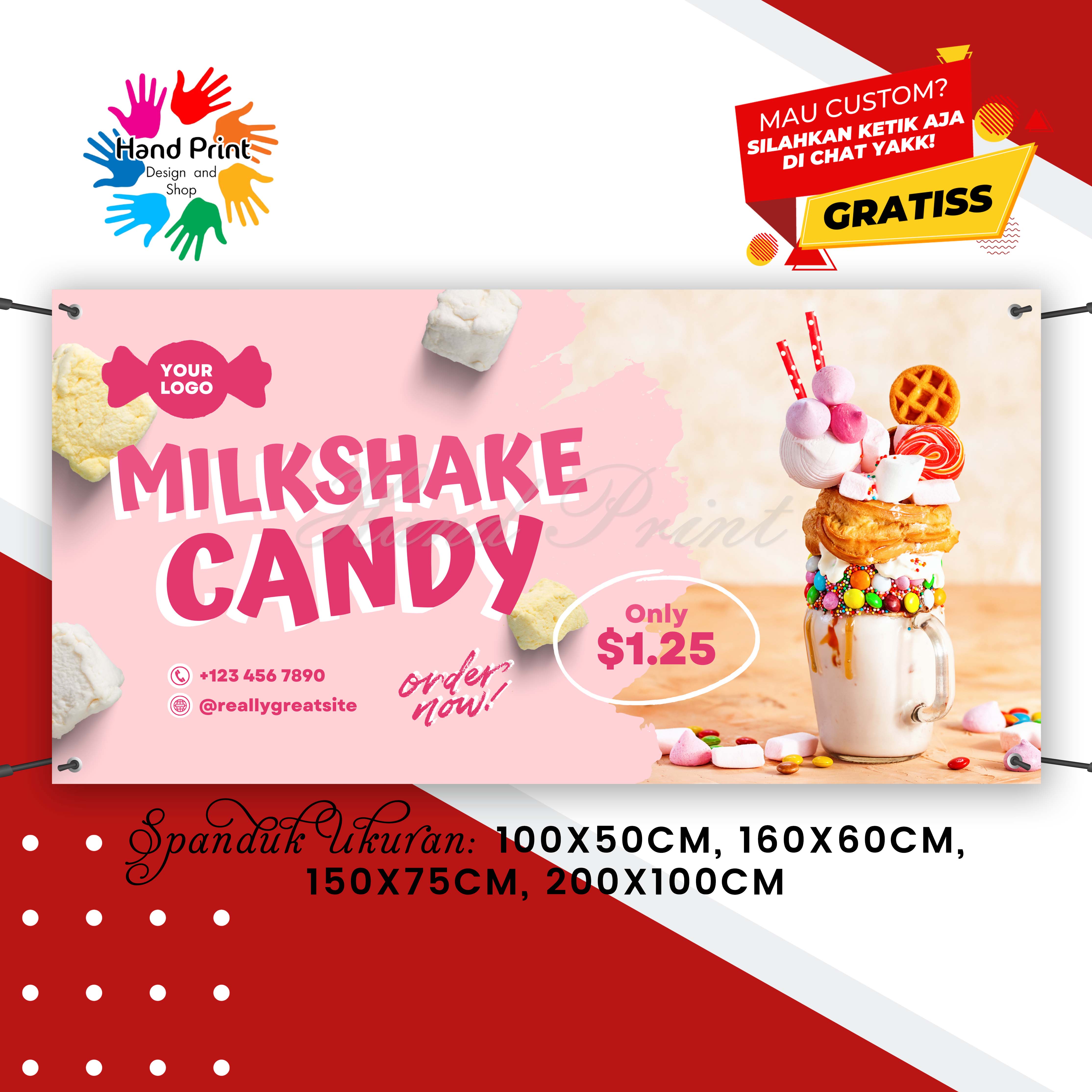 Cetak Spanduk Banner Jualan Es Teh Manis Jumbo Es Krim Milkshake MMT ...