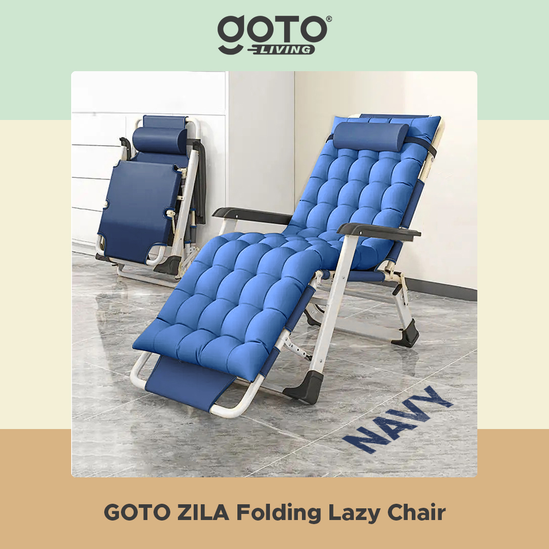Goto Zila Folding Lazy Chair Kursi Lipat Tidur Santai Malas Portable