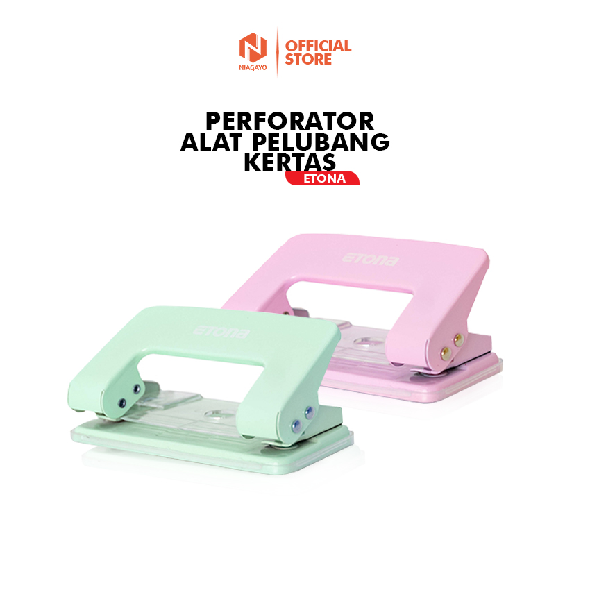 Perforator Alat Pembolong Kertas 2 Lubang Etona No 30 Macam Warna ...