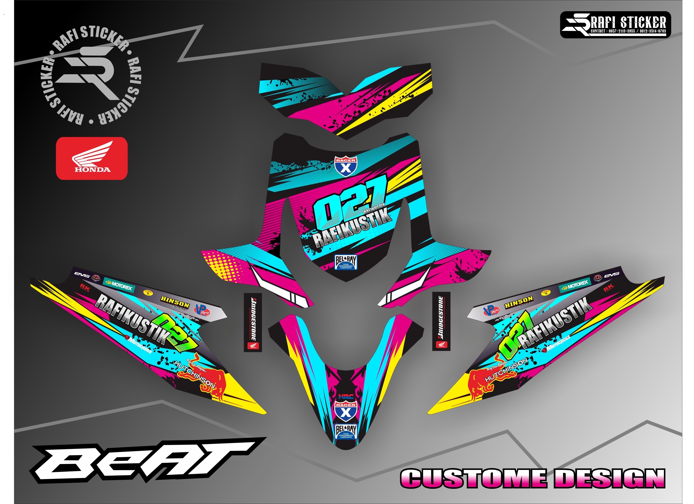 Decal Sticker Motor Beat Karbu Variasi Design Suka suka / Sticker ...