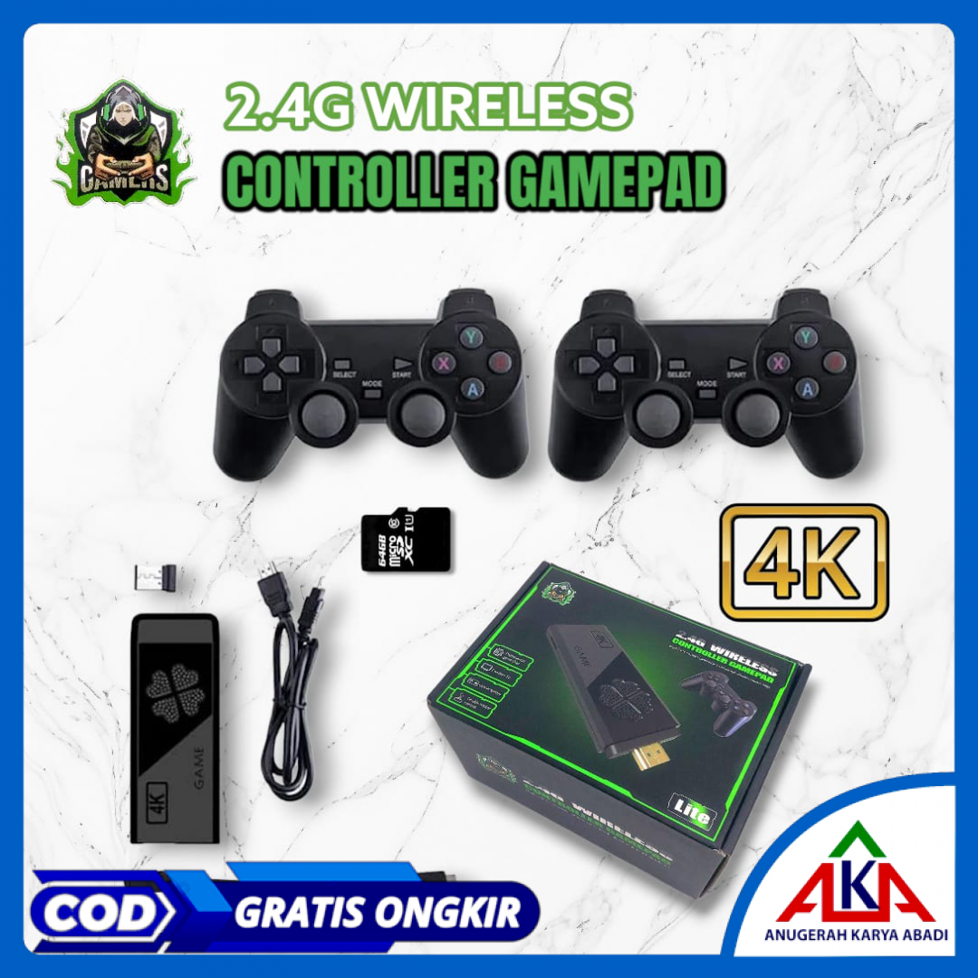 Game Stick 4K Game Console Wireless Gamepad HDMI TV Retro Video Game ...