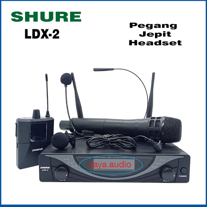 Microphone Mic WIRELESS SHURE LDX 2 PJH mik Pegang Mic Jepit Mik ...