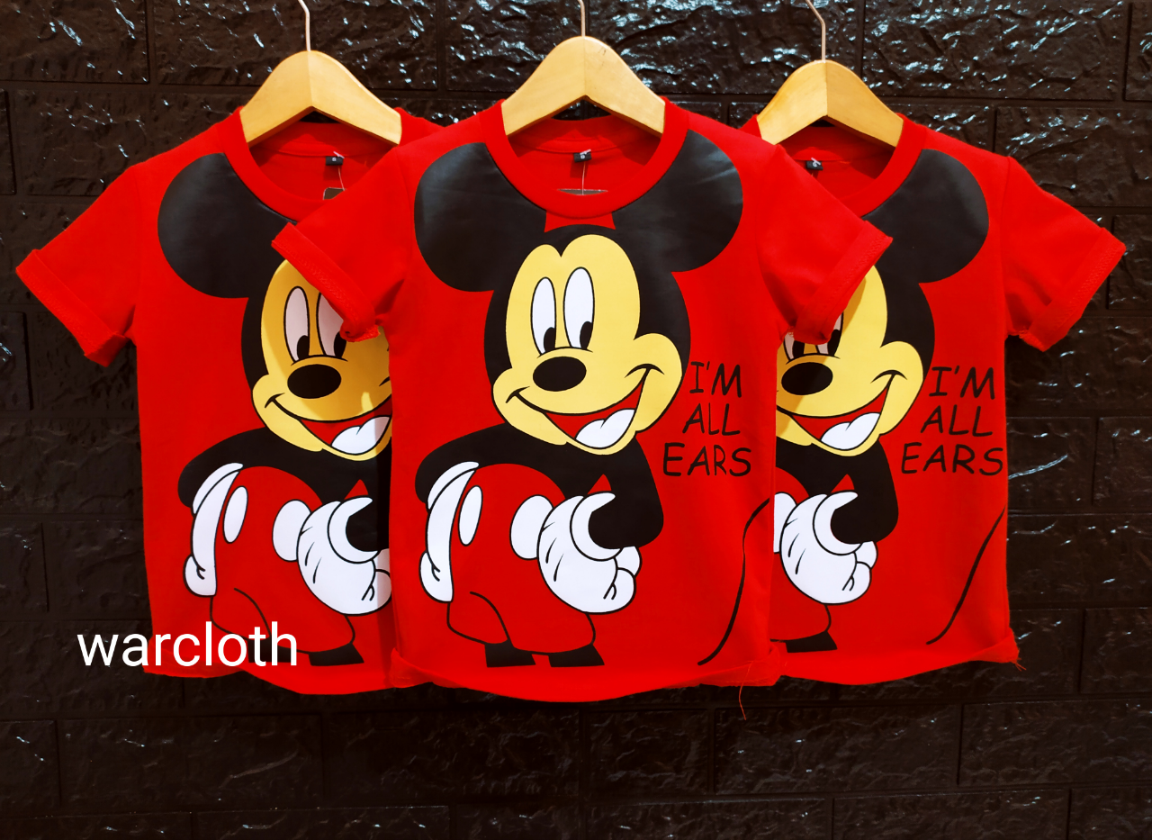 baju kaos distro anak Disney Mickey mouse baru merah | Lazada Indonesia