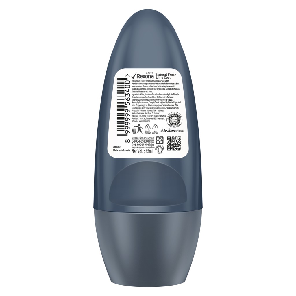 Rexona Men Roll On Natural Fresh Charcoal Fresh 45Ml Deodoran Deodorant ...