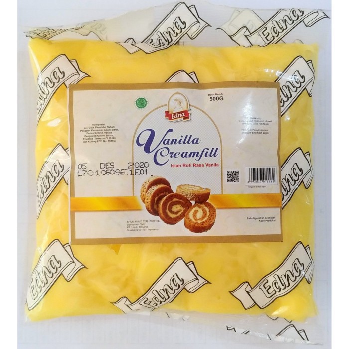 EDNA CREAMFILL 500 gr ALL VARIANT / SELAI / ISIAN KUE / ROTI /EDNA KEJU ...