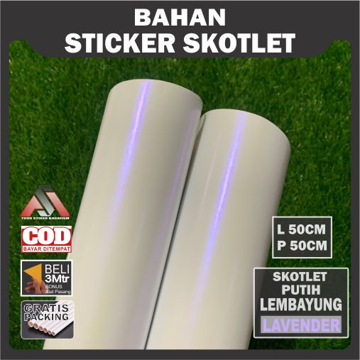 Sticker Stiker Skotlet Motor Putih Lembayung Bunglon Warna Biru ...