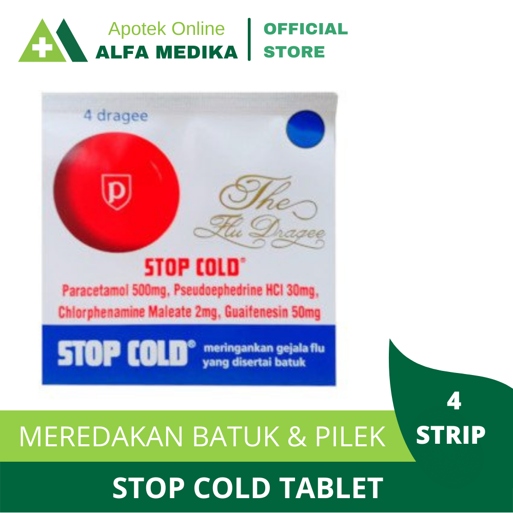 Stop Cold Strip 4 Tablet - Obat Flu dan Batuk | Lazada Indonesia