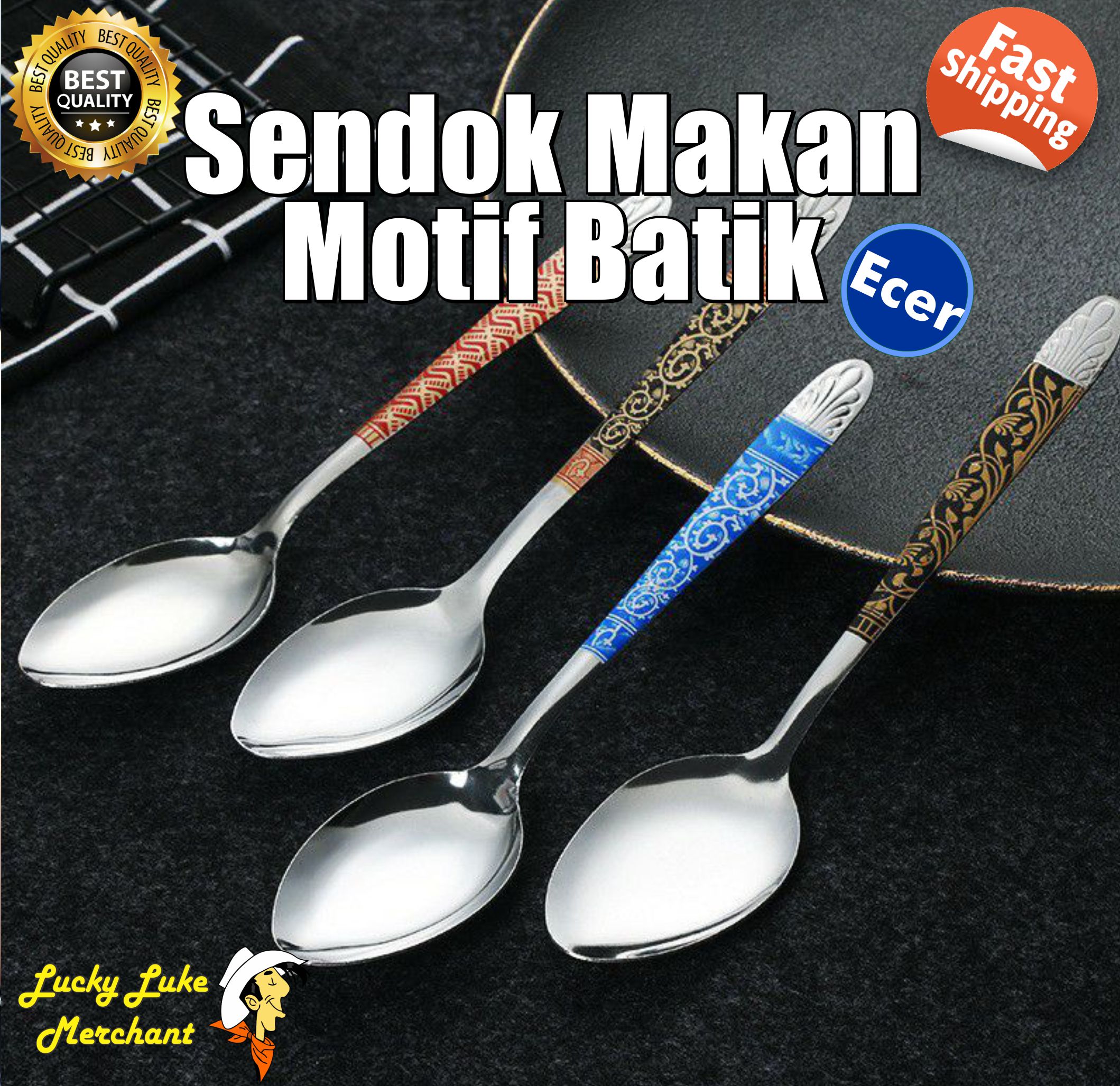 Sendok Makan Motif Batik Table Spoon Alumunium Tebal Qualitas Bagus ...