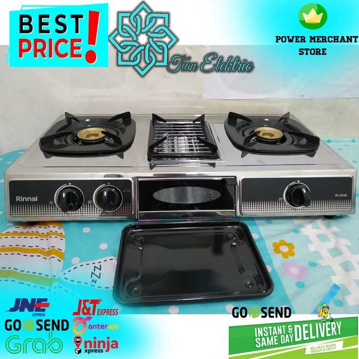 RINNAI RI-524E Kompor Gas 2 Tungku + Griller | Lazada Indonesia
