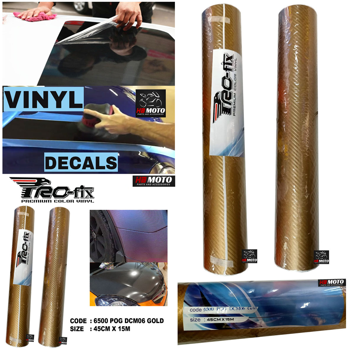 Sticker Vinyl Profix Gold (Emas) ( 6500 POG DCM 06 Gold ) / Scotlight ...