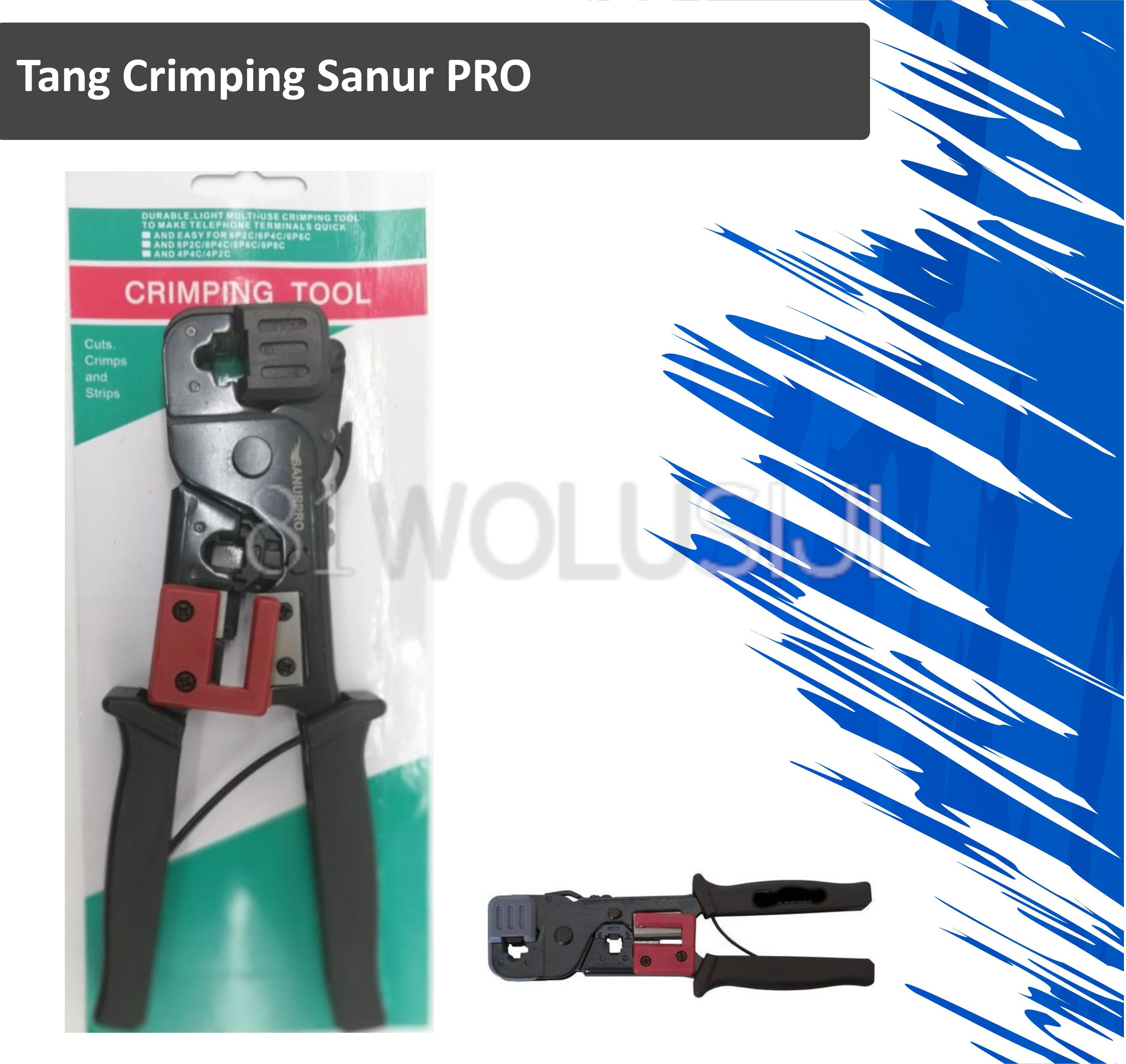 Tang Crimping RJ11/RJ45 Sanur Pro - Network Tools | Lazada Indonesia