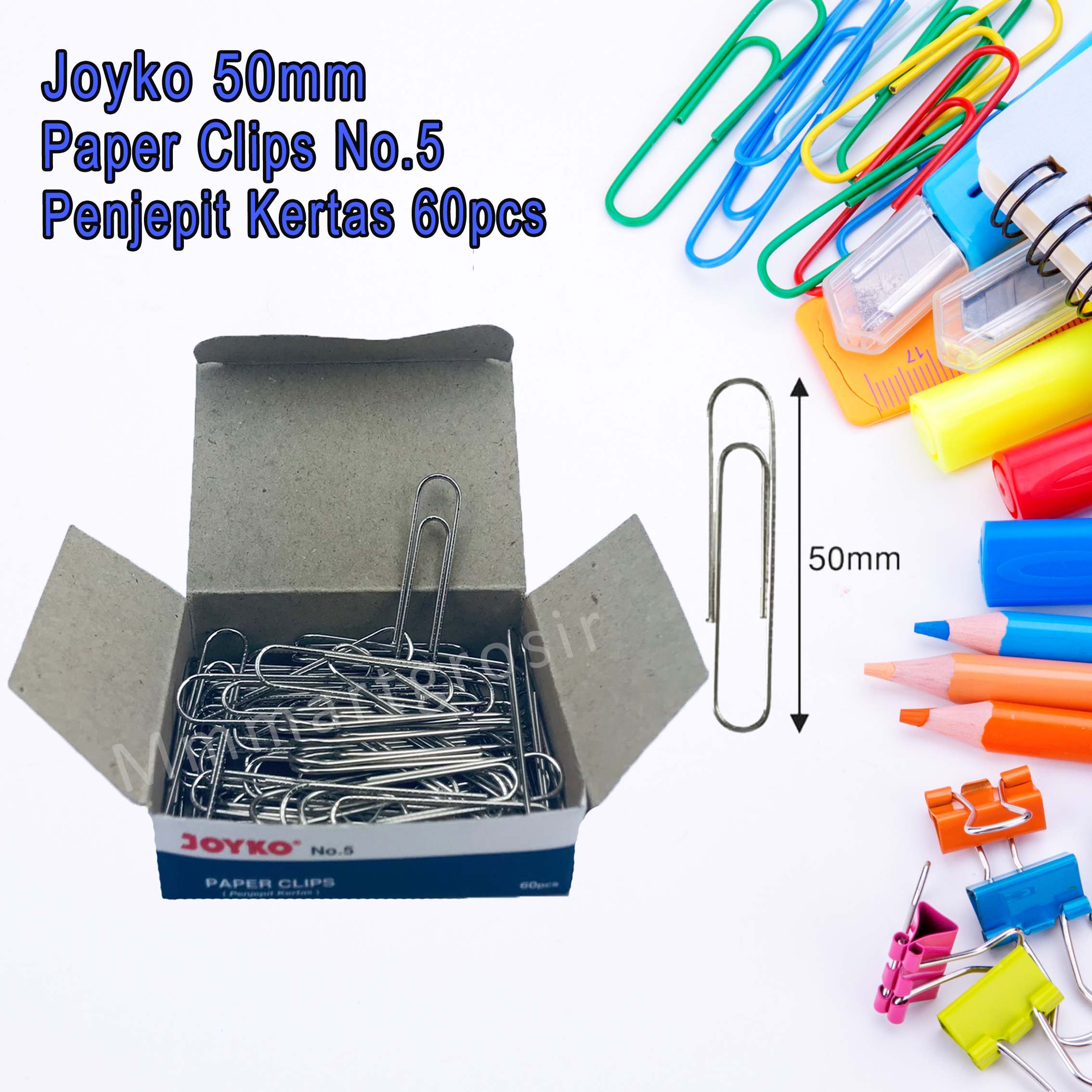 Joyko / Paper Clips No.5 / Penjepit Kertas / 50mm 60pcs | Lazada Indonesia