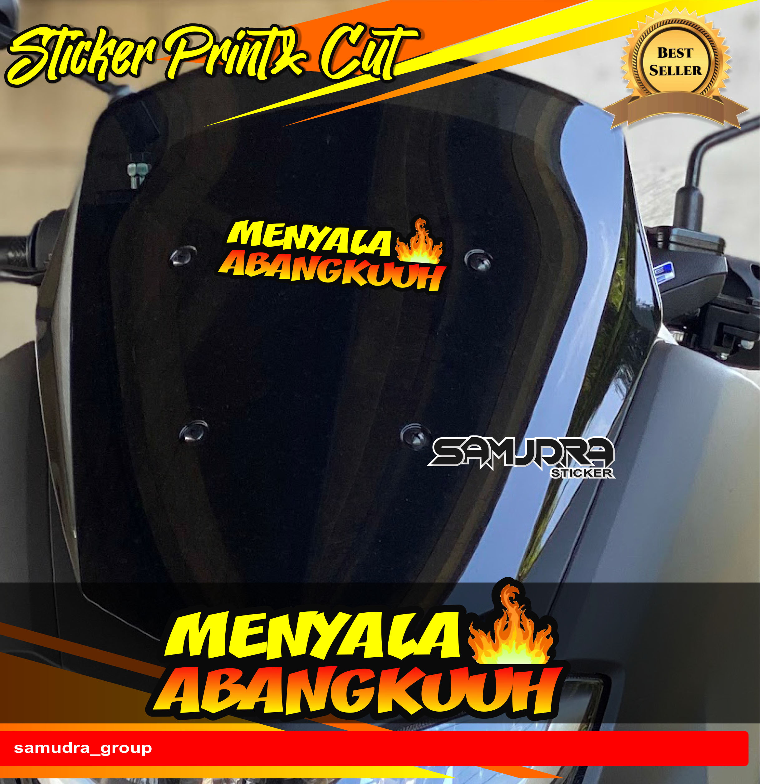 Sticker print & cut menyala abangkuuh variasi motor | Lazada Indonesia