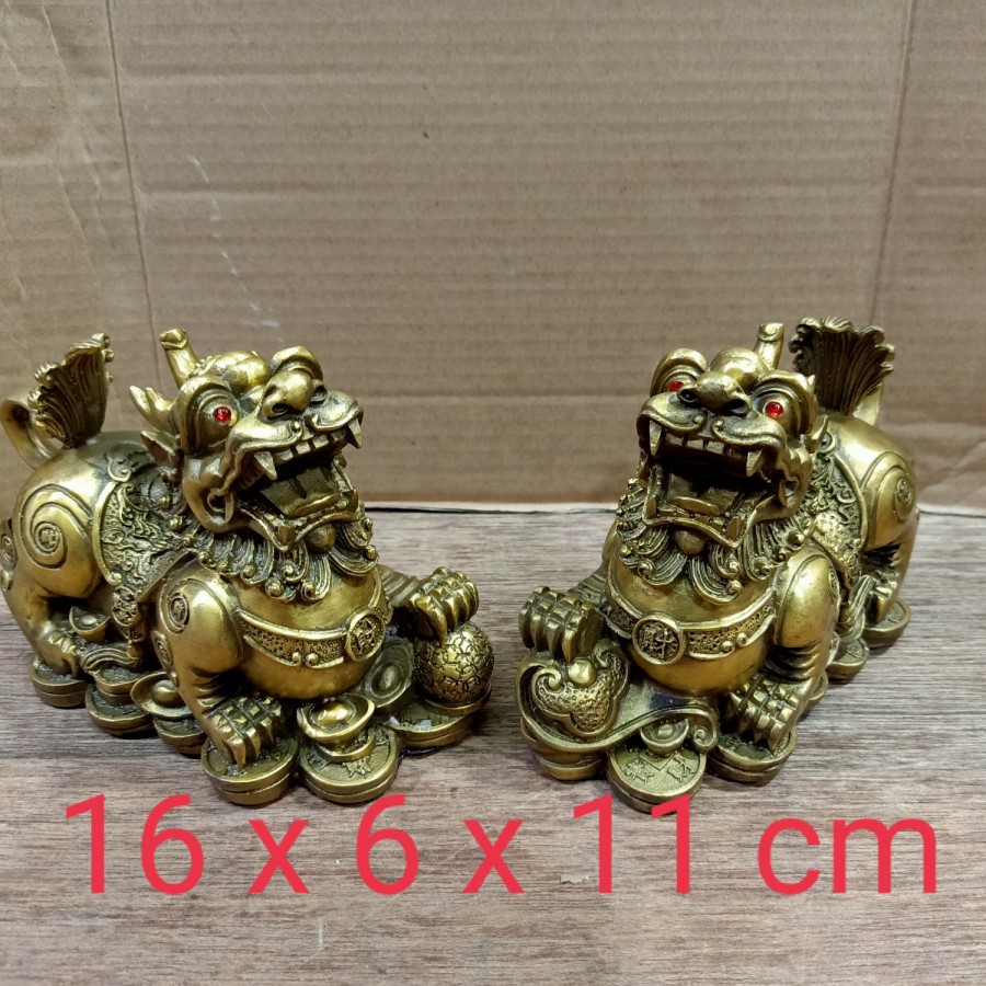patung pi xiu / pixiu kuningan - 5 inch -01 | Lazada Indonesia