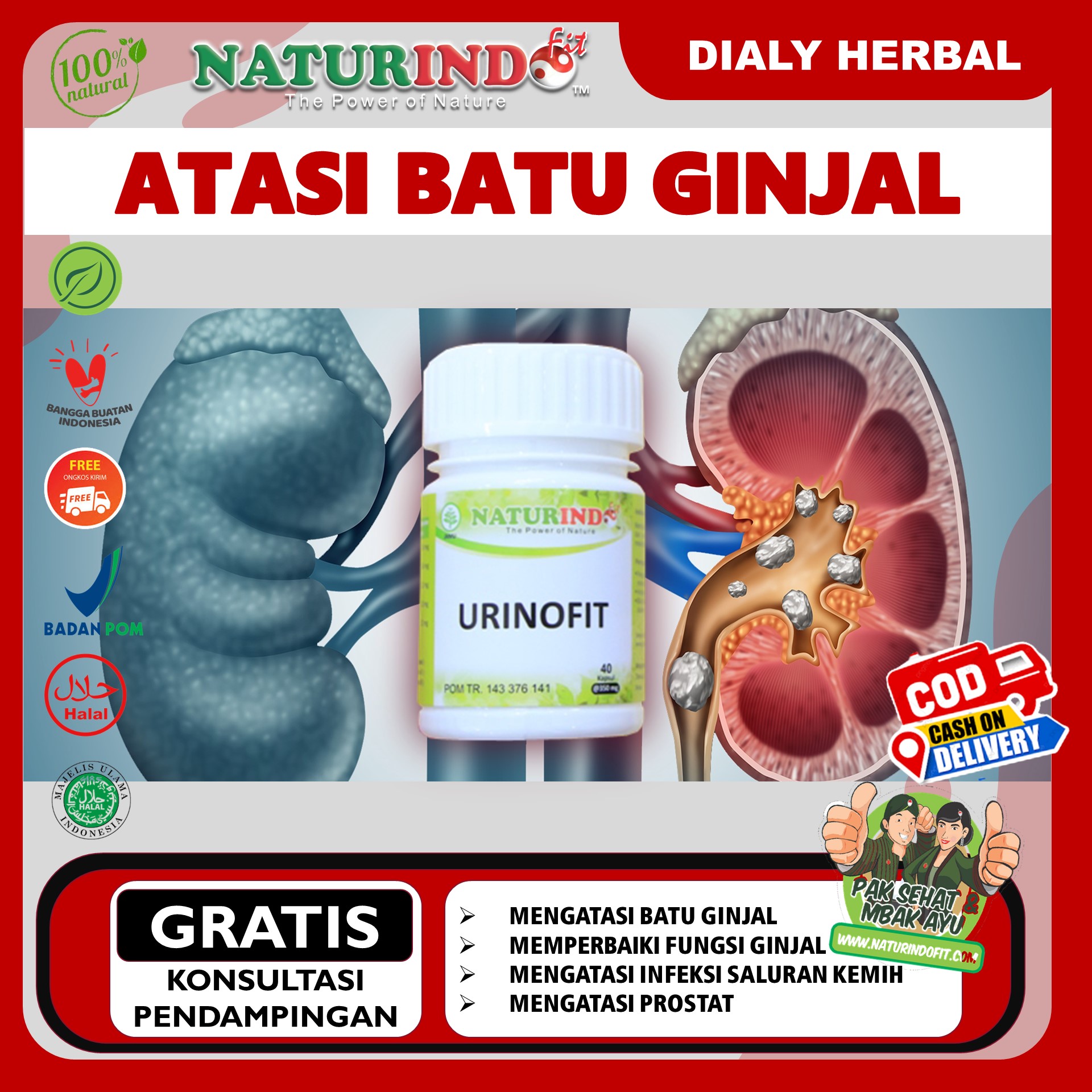 URINOFIT - Obat Gagal Ginjal Pembersih Gagal Ginjal Memperlancar ...
