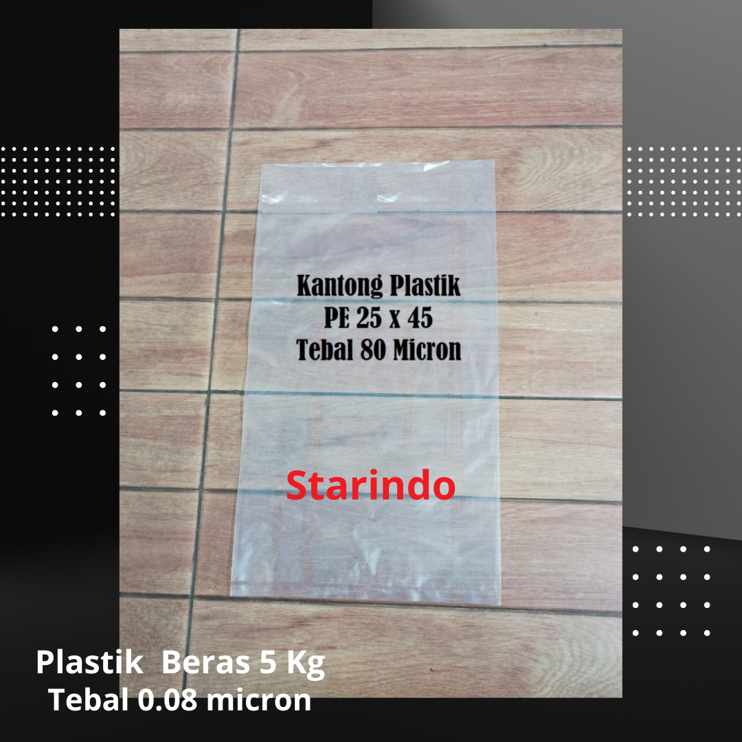 Plastik Beras ukuran 5kg Tebal 08 ukuran 25x45cm Per Kg | Lazada Indonesia