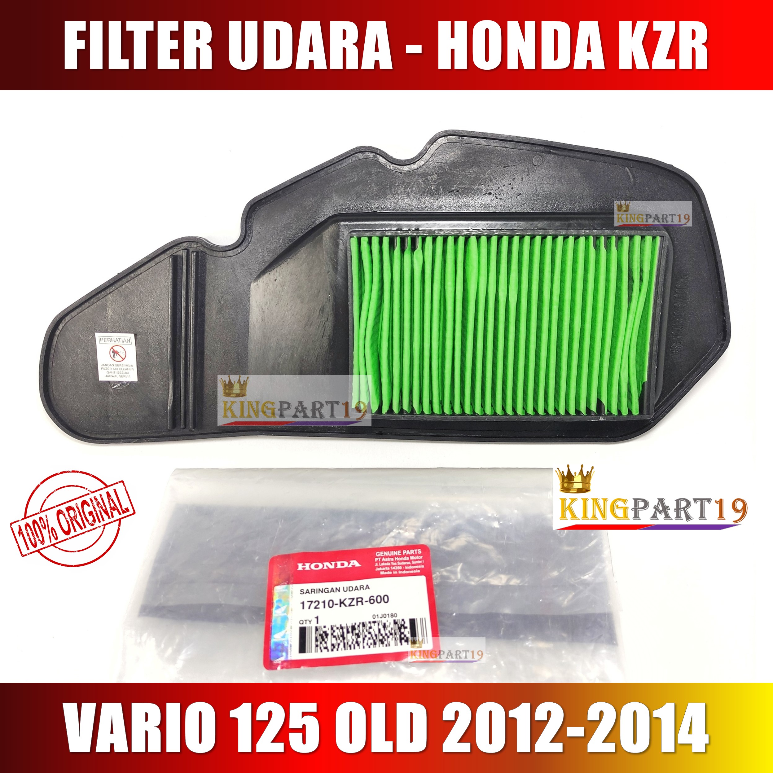Filter Udara Filter Saringan Vario 125 Lama Filter Hawa 17210-KZR-600 ...