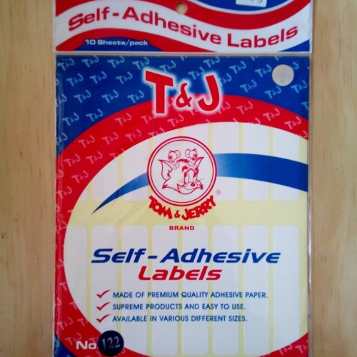 Label T&J 122/Label TJ/Label Tom/Stiker Sticker Tom/Self Adhesive TJ ...