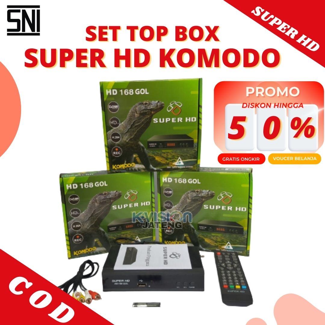 STB Set Top Box DVB T2 SUPER HD KOMODO Untuk Siaran TV Digital | Lazada ...