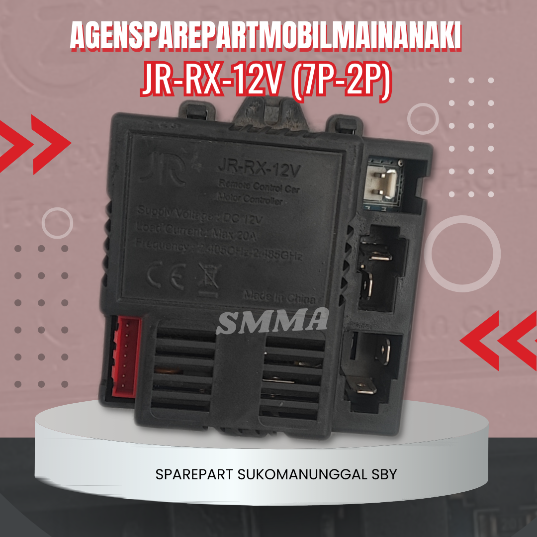 Receiver Saja JR-RX 2,4Ghz 12v (modul PCB) mobil aki Jeep Rocky pliko ...