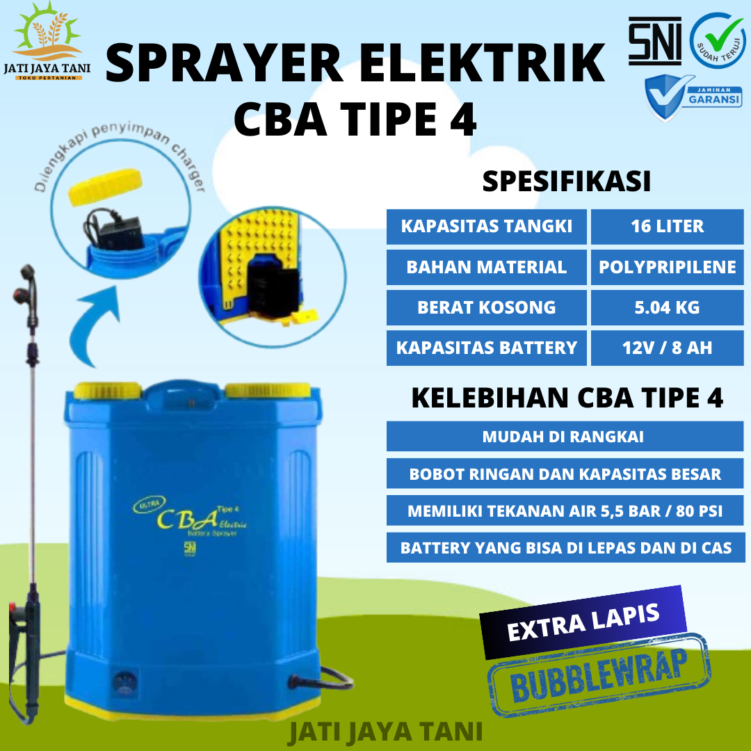 Tangki Tengki Sprayer Elektrik CBA 16 Liter Alat Semprot Pertanian Hama ...