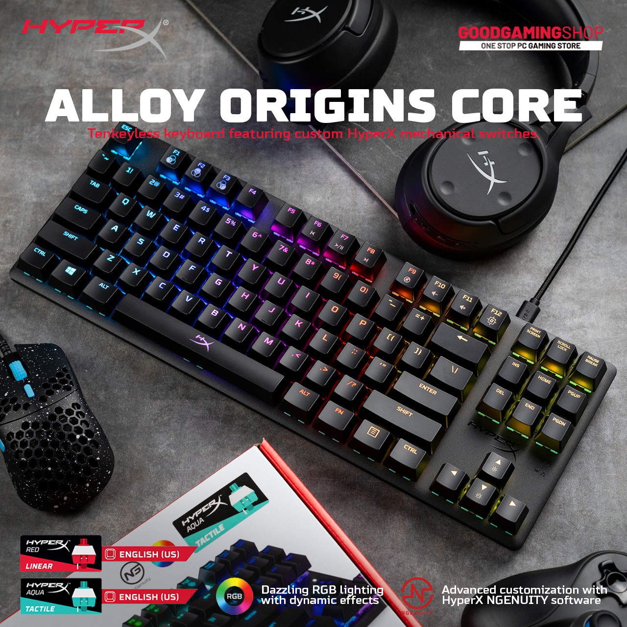 HyperX Alloy Origins Core - Gaming Keyboard | Lazada Indonesia