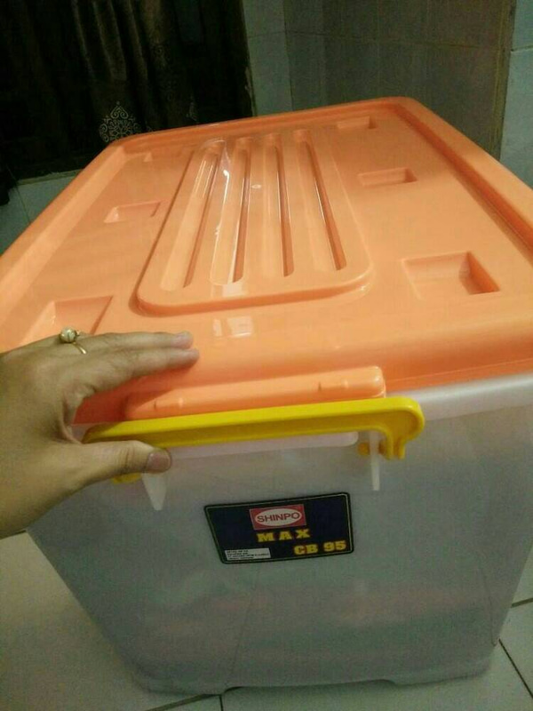Shinpo MAX CB 95 Liter Container Box Plastik 95Liter Dengan Roda Kotak ...