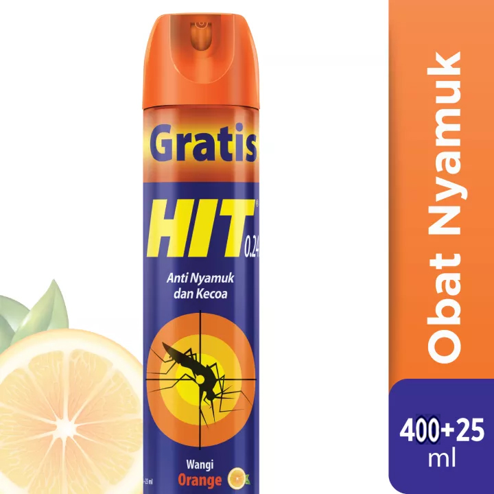 Hit Aerosol Orange 400ml - Obat Nyamuk Semprot Spray Sprai - Bunuh ...