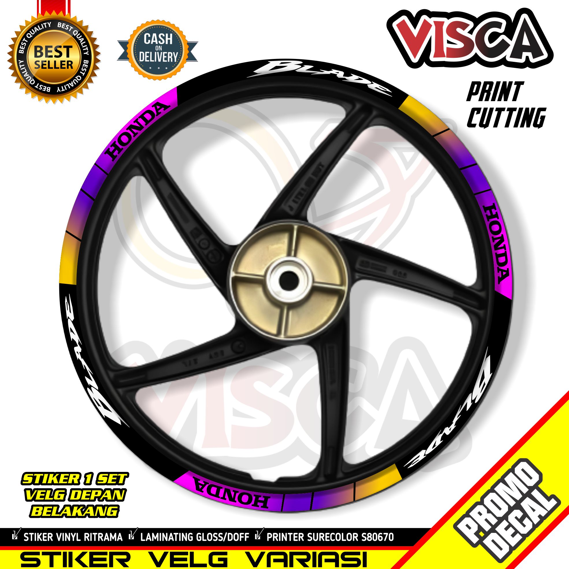 Stiker Velg - Sticker Velk - Stiker Cutting Velg - Stiker Velk Motor ...