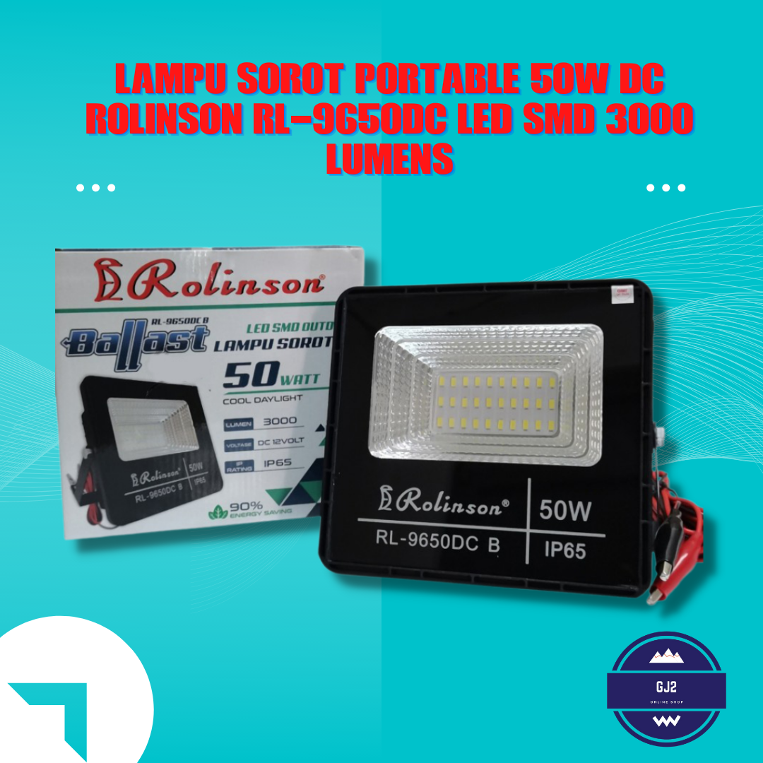 Rolinson Lampu Sorot Led Dc Lampu Tembak IP 65 RL-9650 DC 12 Volt 50Watt Lampu Sorot Led Super ...