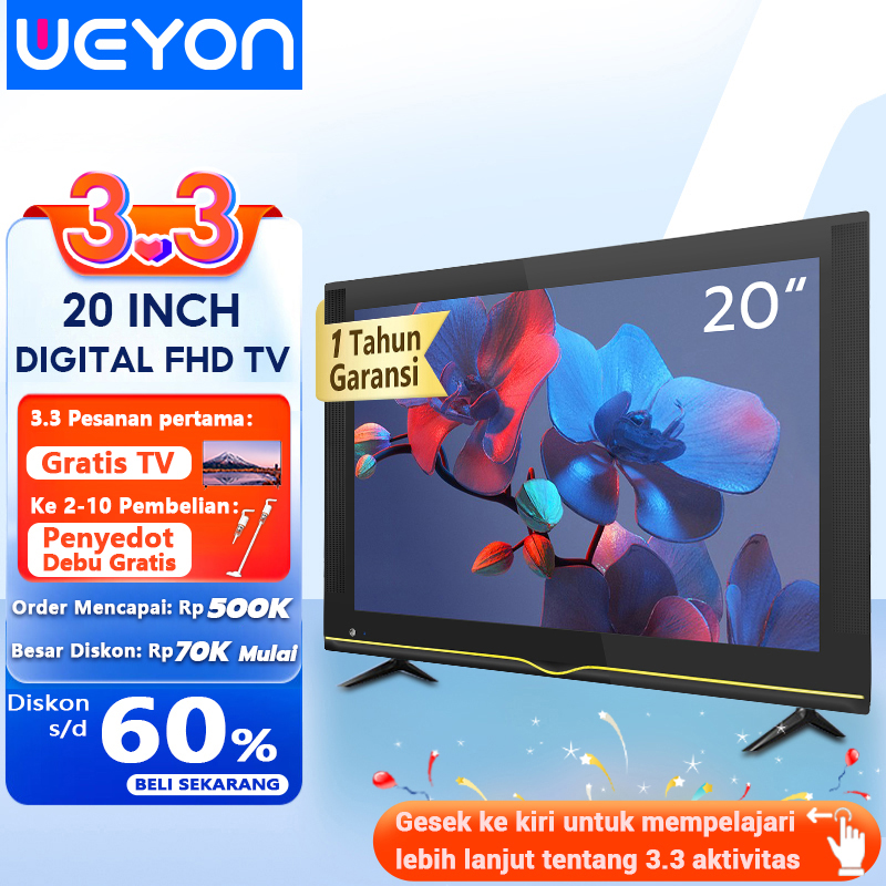 （Clearance Sale）Weyon Sakura TV Led Digital 20 inch TV Digital Analog ...