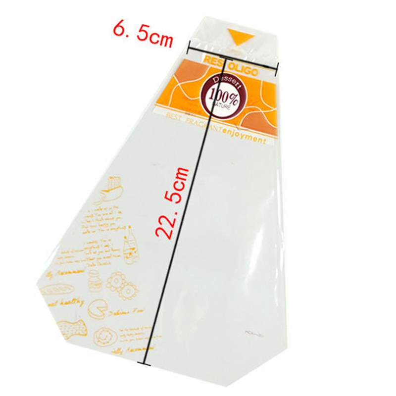 100PCS Kemasan Plastik Sandwich Segitiga Mudah Sobek / Kotak Sandwich ...