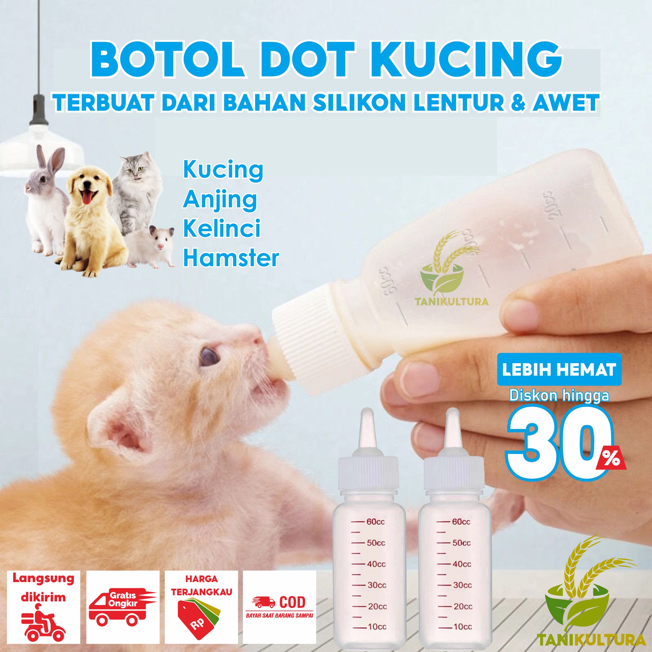 Botol Dot Kucing Botol Susu Kucing Botol Susu Anjing 50ML Kitten Dot ...