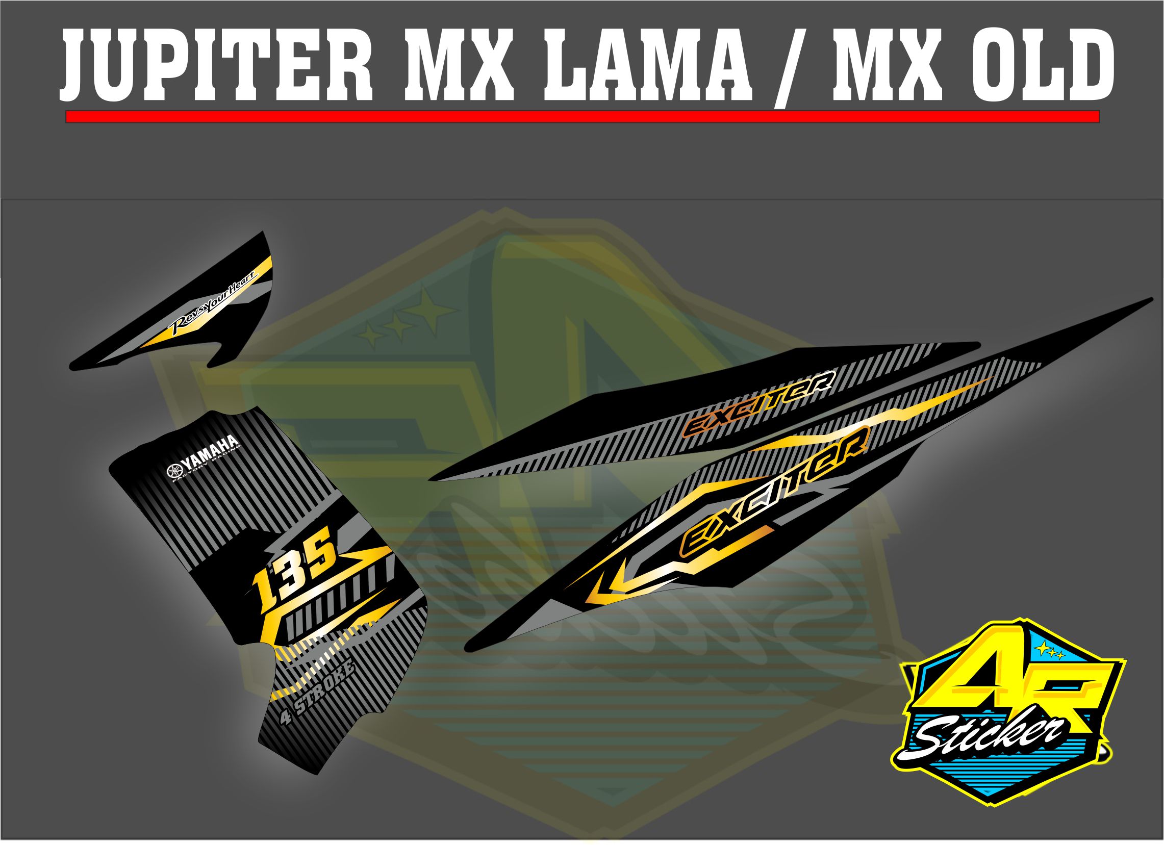 Striping Jupiter Mx Old / Striping Mx Lama / Sticker Jupiter Mx ...