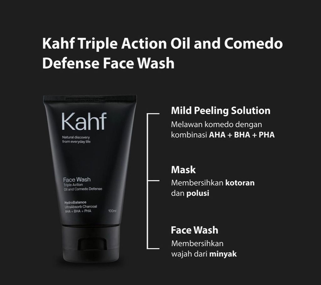 Kahf Triple Action Oil and Comedo Defense 100ml | Lazada Indonesia