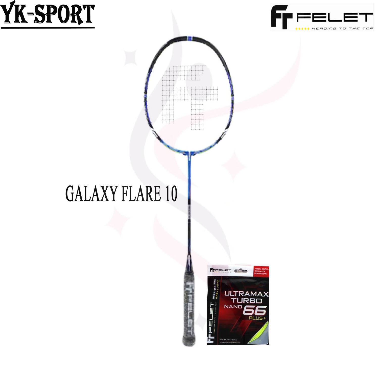 Raket Badminton Felet Galaxy Flare 10 Bonus Komplit Raket Felat Galaxy ...
