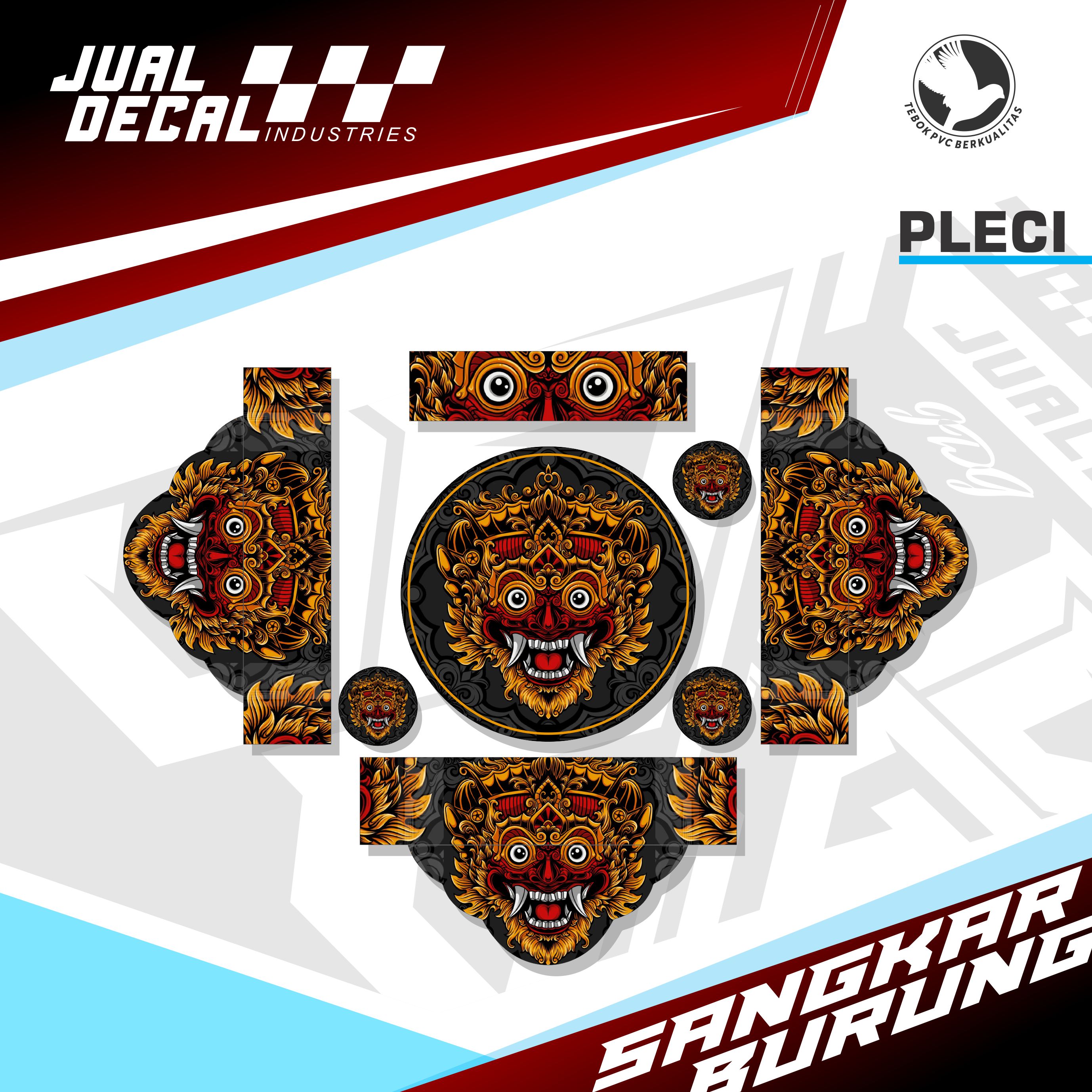 Stiker Tebok Sangkar Burung Lovebird Model Barong Decal Kandang Bulat ...