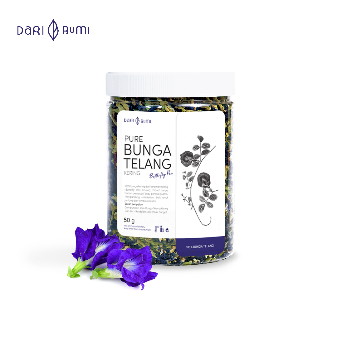 Teh Bunga Telang Kering 50 gr daribumi Butterfly Pea Organic | Lazada ...